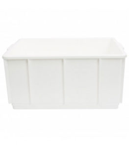 22L Stackable Plastic Tote Box White - Disposable King