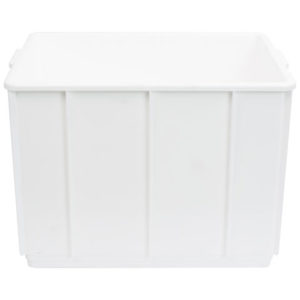 32L Stackable Plastic Tote Box White - Disposable King