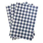 Gingham Blue Greaseproof Paper Pkt/200 - Disposable King