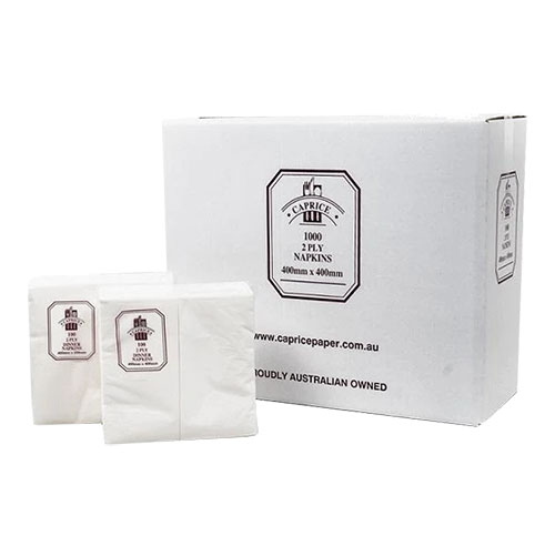 Caprice Dinner Napkin 2 ply 400mm x 400mm 1/8 Fold Ctn/1,000 ...