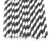 Black White Stripe Paper Straws | Angled Pointy Cut